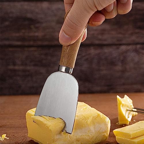 Clarmonde Premium Wooden Handle Cheese Tool Set - 6 Piece Cheese Knife Set - Cut, Spread All Your Favorite Cheeses (6-piece wooden set)