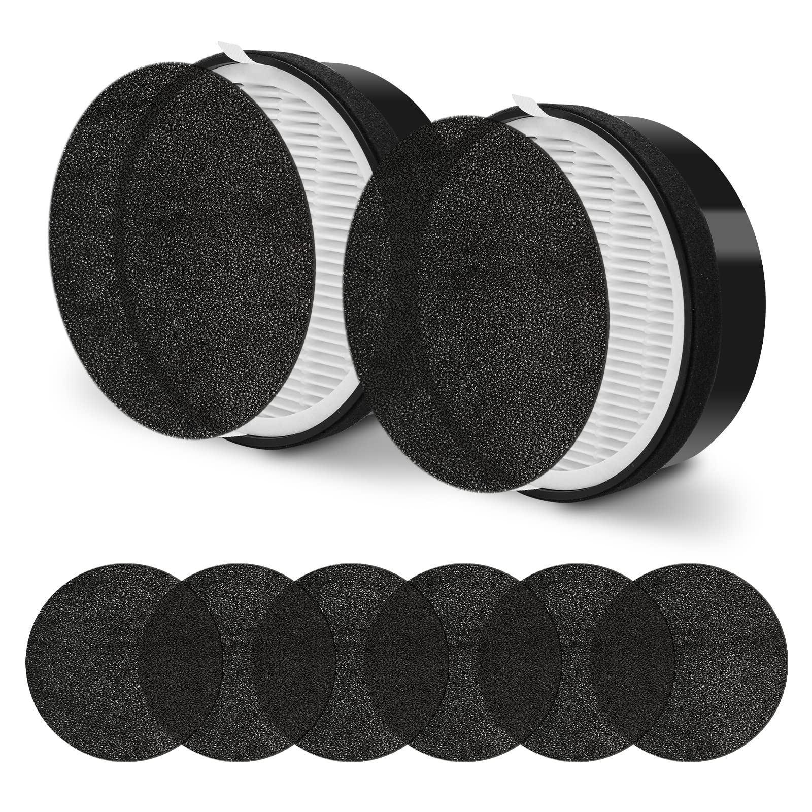 LV-H132 Replacement Filter Compatible with Levoit Filter Replacement LV-H132-RF and Levoit Air Purifier Filter LV-H132RX-RF for Levoit Air Purifier LV-H132 LV-H132RX, 2 Efficient filter & 8 Pre-Filter
