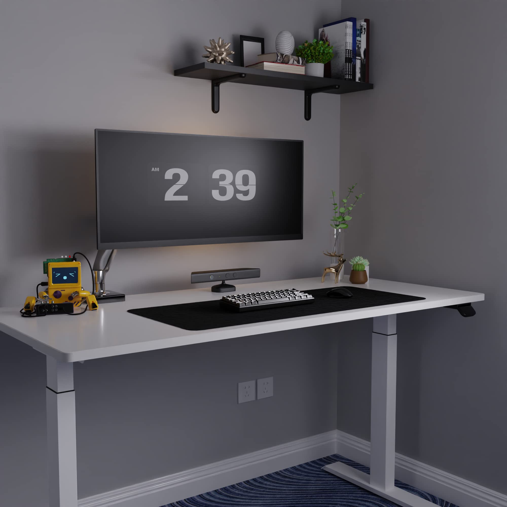 AD ARAZY Electric Stand Up Desk Frame Workstation, Height Adjustable Standing Base Dual Motor DIY Workstation with Touch Memory Controller