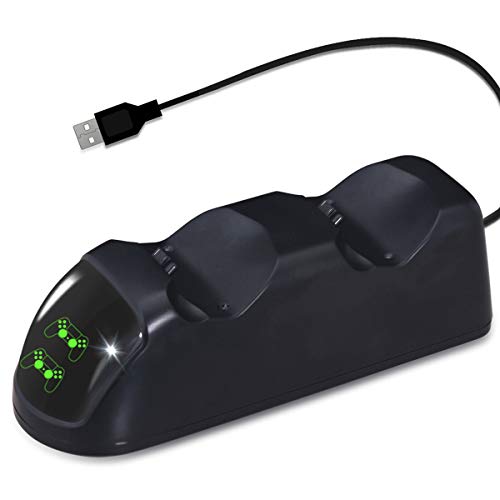 DERCLIVE Controller Charger Dual Controller Charging Dock Station with Charging Status Display Screen for PS4 / PS4 Slim / PS4 Pro Controller