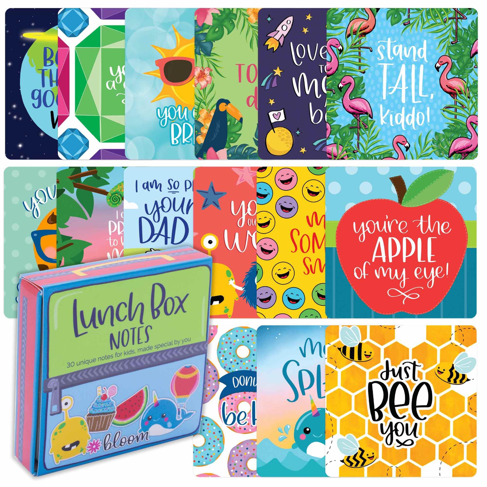 bloom daily planners Student Empowerment Card Deck - Cute Sentimental Quote Cards for Teachers to Give Kids - Set of Thirty 3" x 3" Cards - Assorted Designs