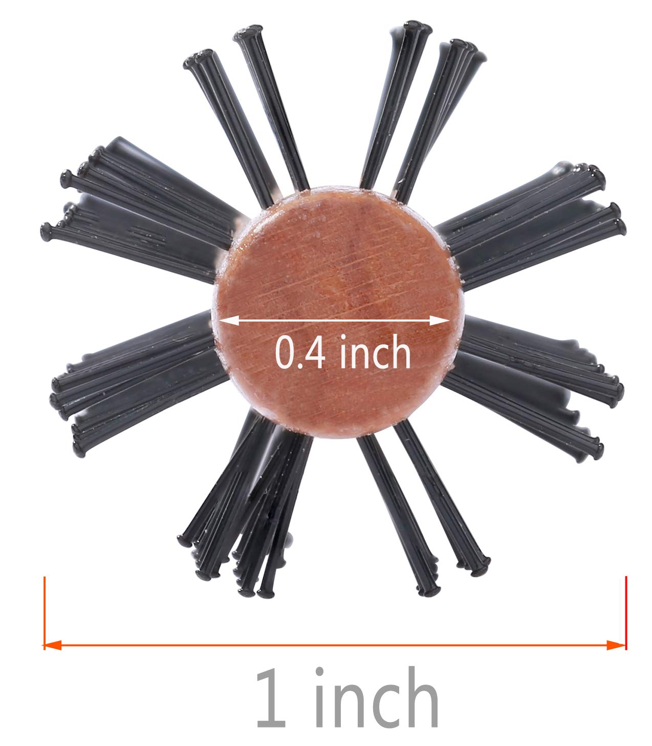 PERFEHAIR Small Round Brush for Short Hair, 1 Inch Mini Quiff Roller for Women and Men, Best for Thin Hair, Bangs, Beard, Styling, Lifting, Curling