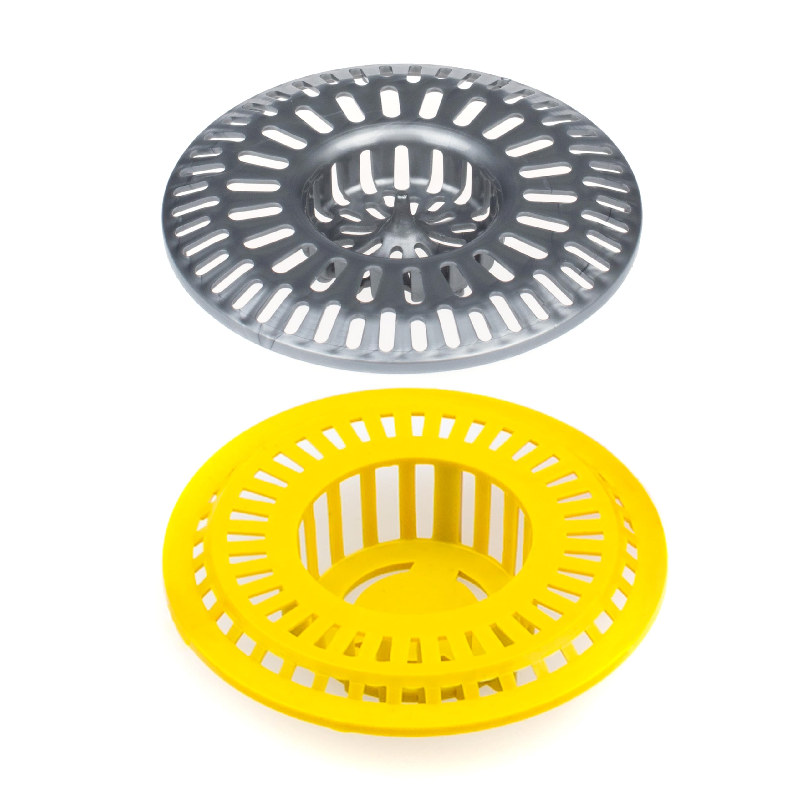 Sink Strainer for Kitchen Sink - Tub Drain Hair Catcher 2 Pcs - Plastic Bathtub & Sink Drain Strainer - Bathroom & Kitchen Sink Hair Catcher, 2.36 & 3.10 Inches