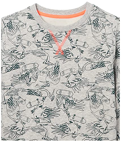 Amazon Essentials Boys' Fleece Crew Sweatshirts (Previously Spotted Zebra), Pack of 2, Purple, Birds, XX-Large
