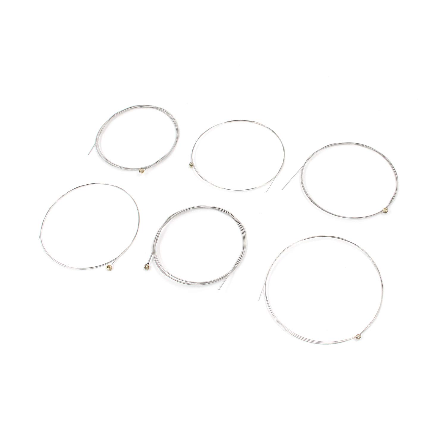 Geesatis 2 Set of 6 Electric Guitar Strings Single Electric Guitar Strings Replacement Steel String, E-1st, B-2nd, G-3rd, D-4th, A-5th, E-6th, Silver, Clear and Beautiful Tone