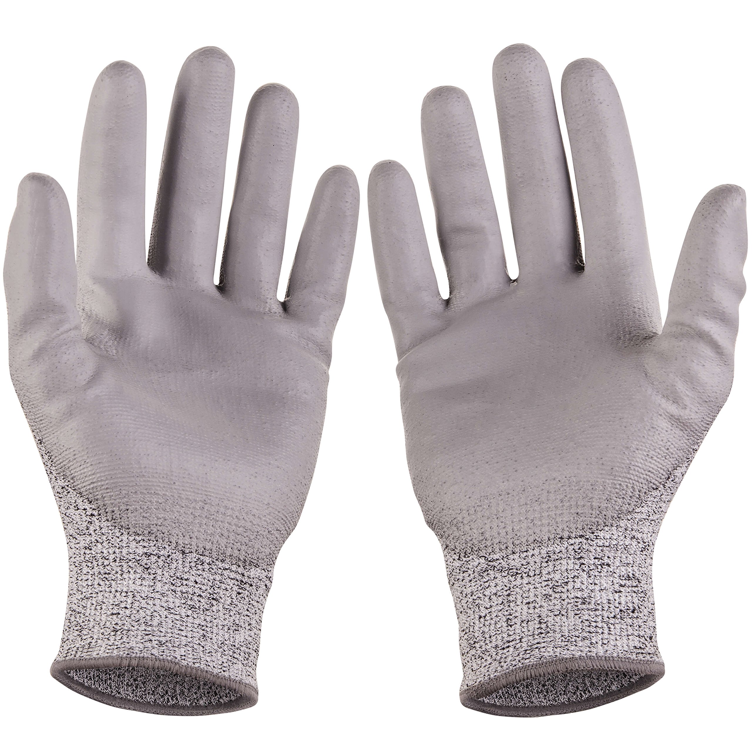 SAFEAT Safety Grip Work Gloves for Men and Women β Protective, Flexible, Cut Resistant, Comfortable PU Coated Palm. Complimentary Ebook Included. Size Medium 1 Pair