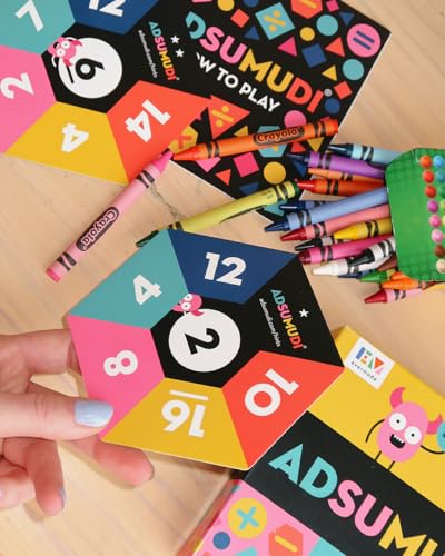 Evermade Adsumudi Math Game - The Monstrously Fun, Smart Game for Kids to Practice Multiplication, Division, Addition and Subtraction - Great for Kids Ages 8-12