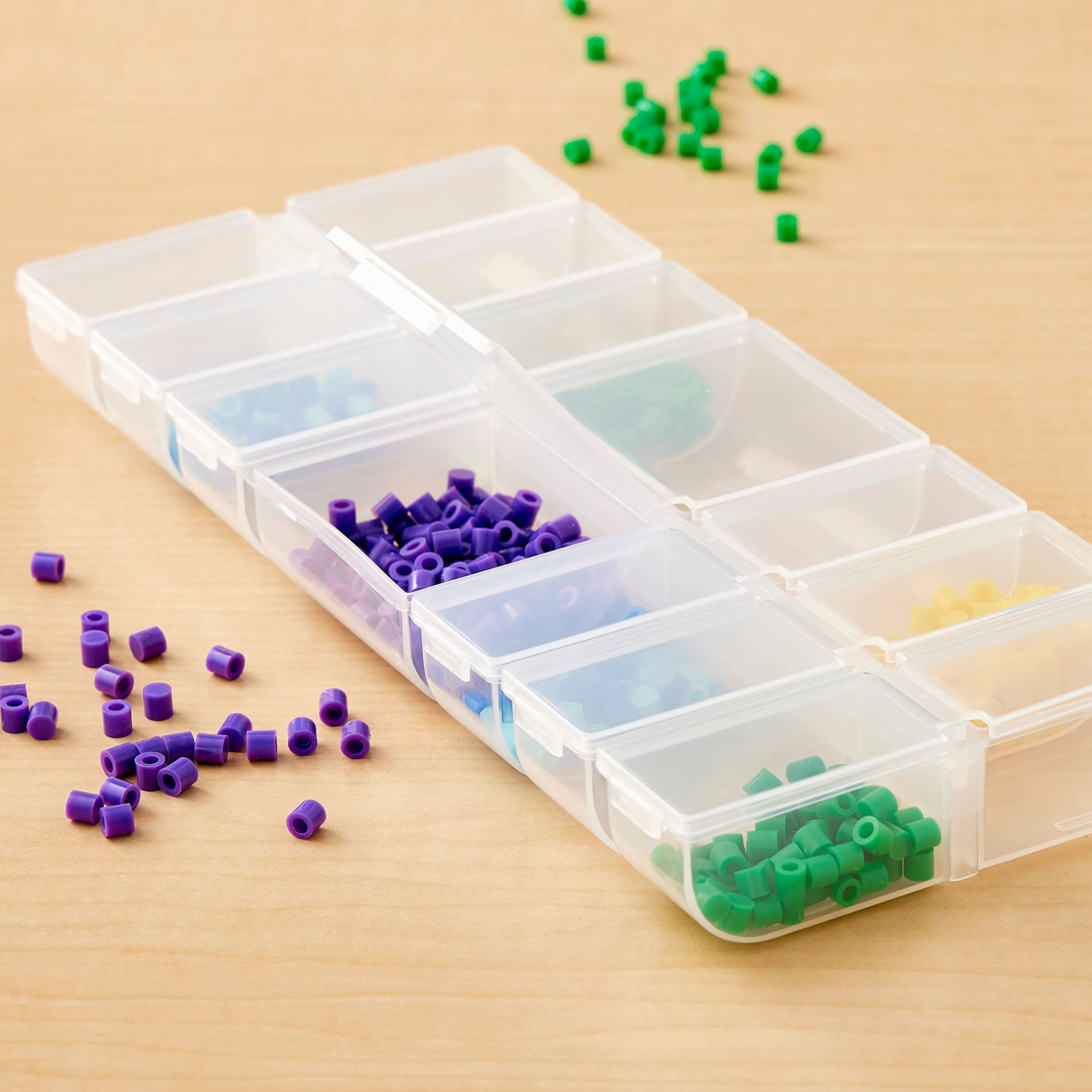 Clear 14-Compartment Flip Top Bead Organizer by Bead Landingā¢
