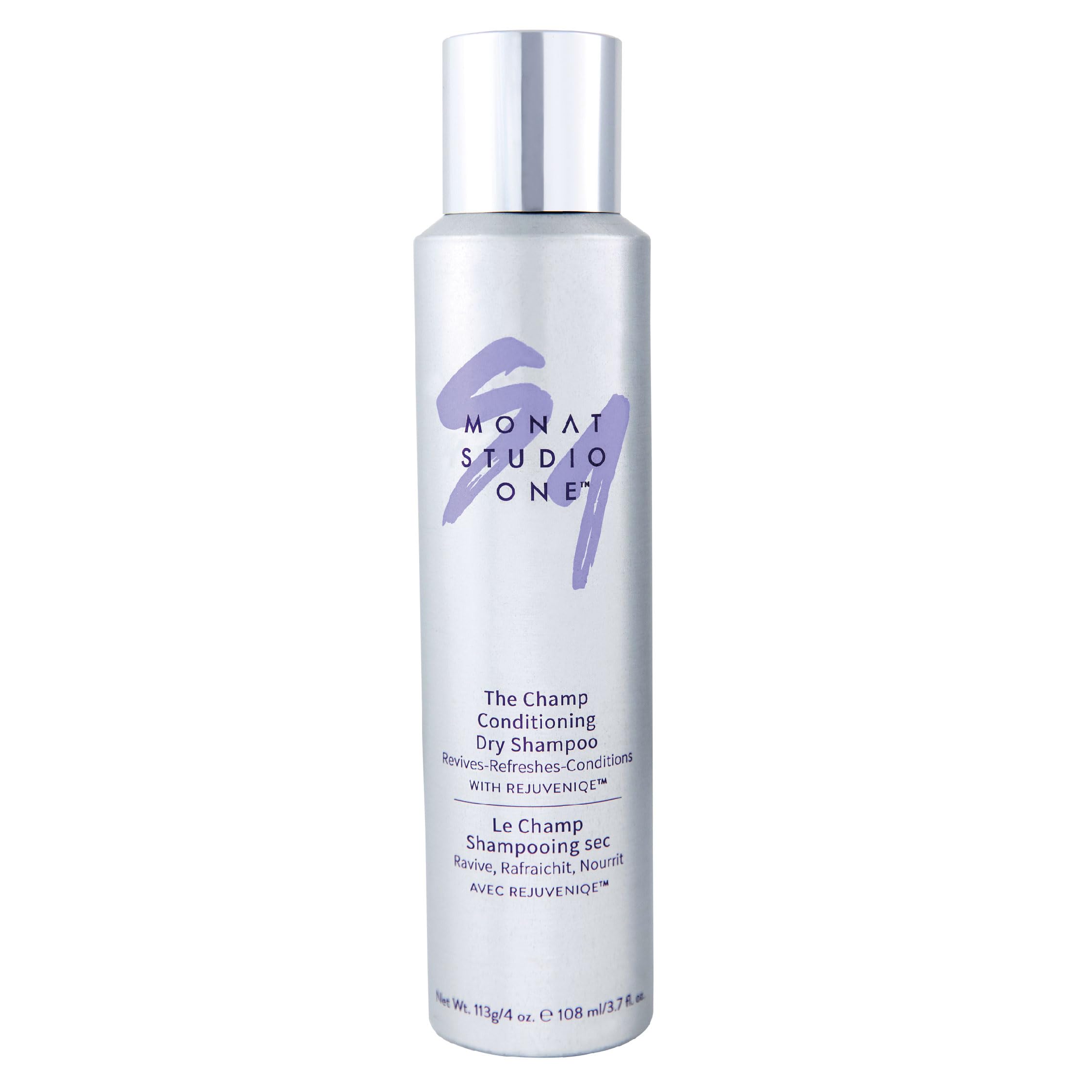 MONAT Studio One™ The Champ™ Conditioning Dry Shampoo Infused w/Rejuveniqe® - Waterless Shampoo That Absorbs Oils, Dirt & Impurities in Between Shampoos. For All Hair Types - Net wt. 113g/4 fl oz.