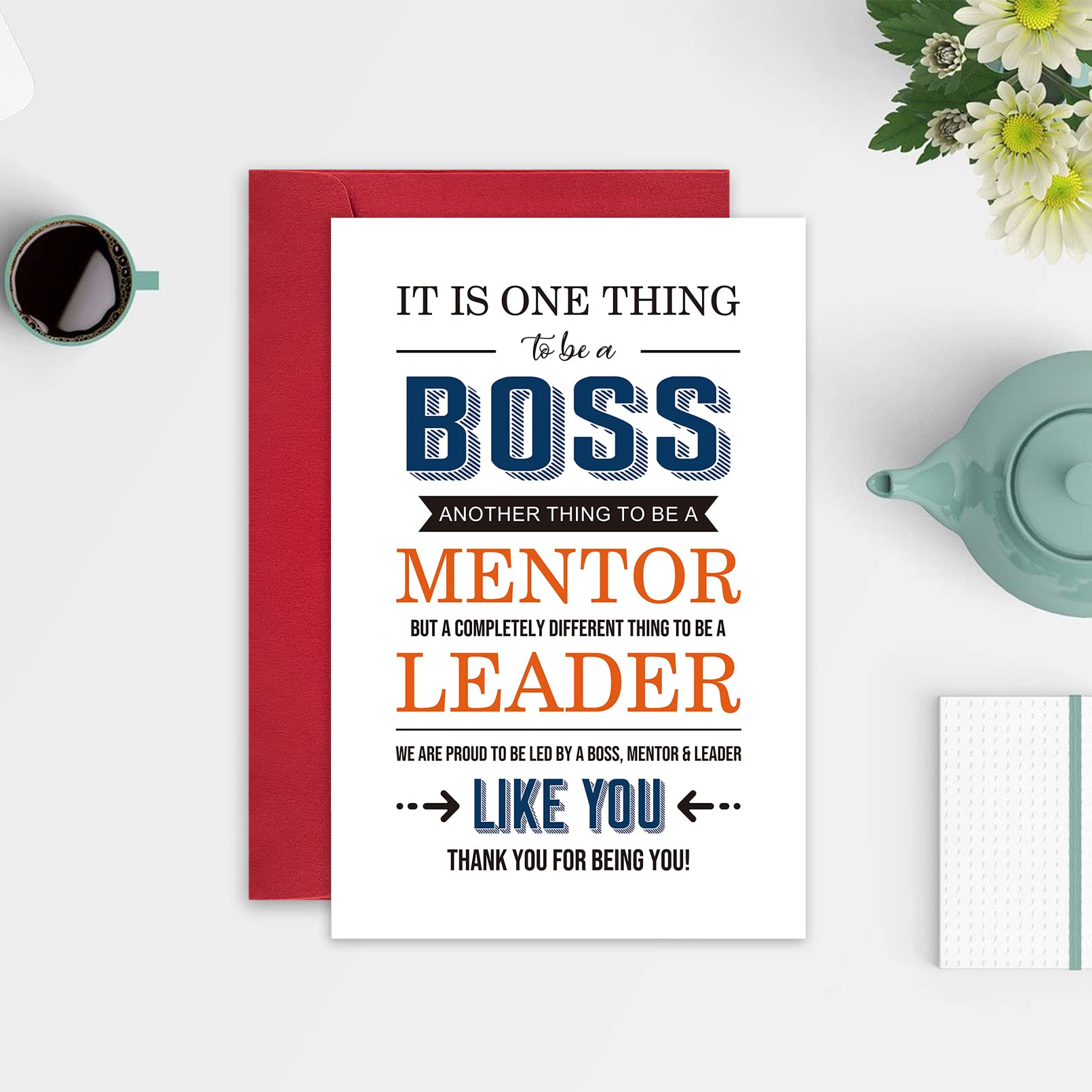 Boss Thank You Card, Unique Boss's Day Card, Boss Appreciation Card, Thank You for Being You