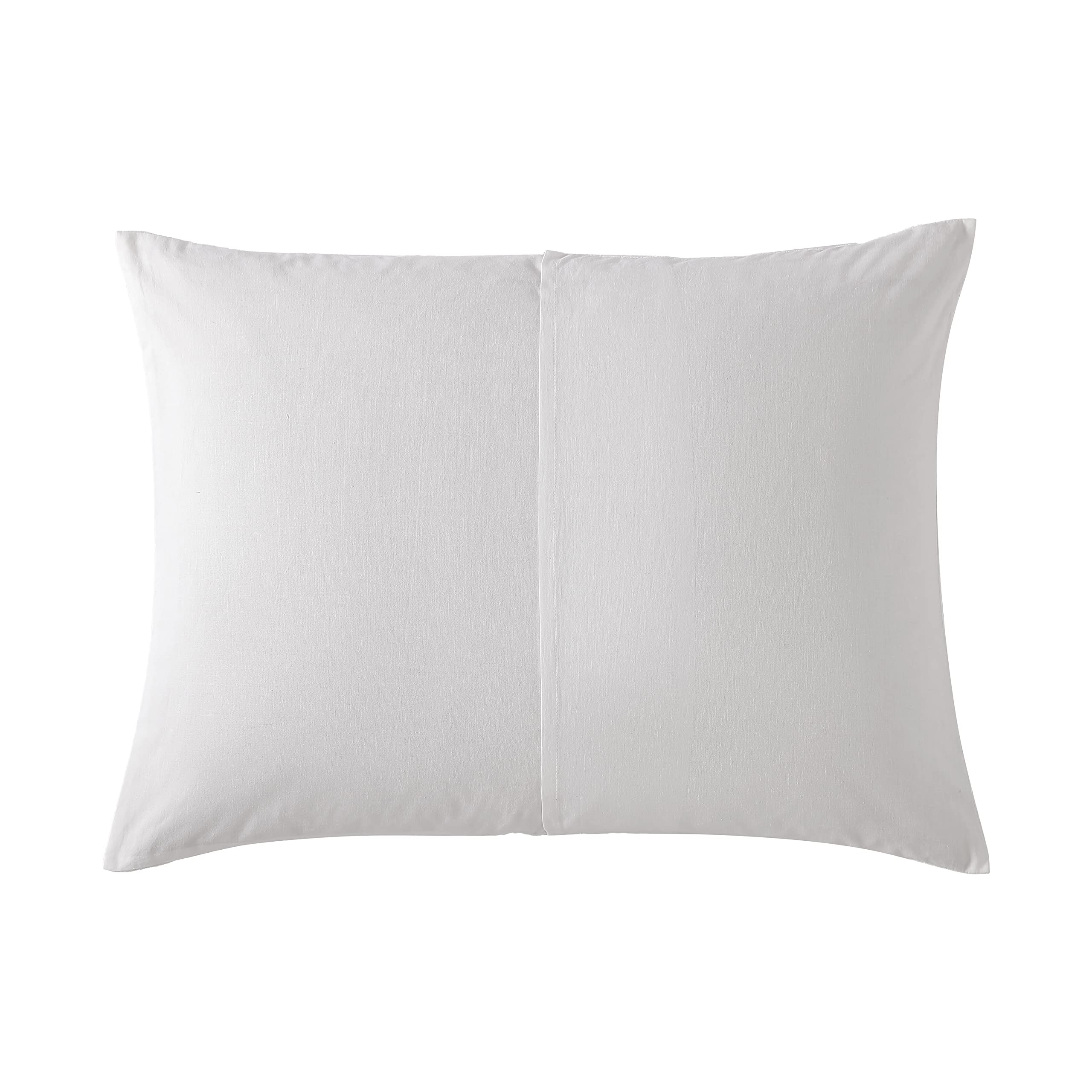 Laura Ashley- Queen Duvet Cover Set, Reversible Cotton Bedding Set with Matching Shams, Farmhouse Home Décor (Waffle Pique White, Queen)