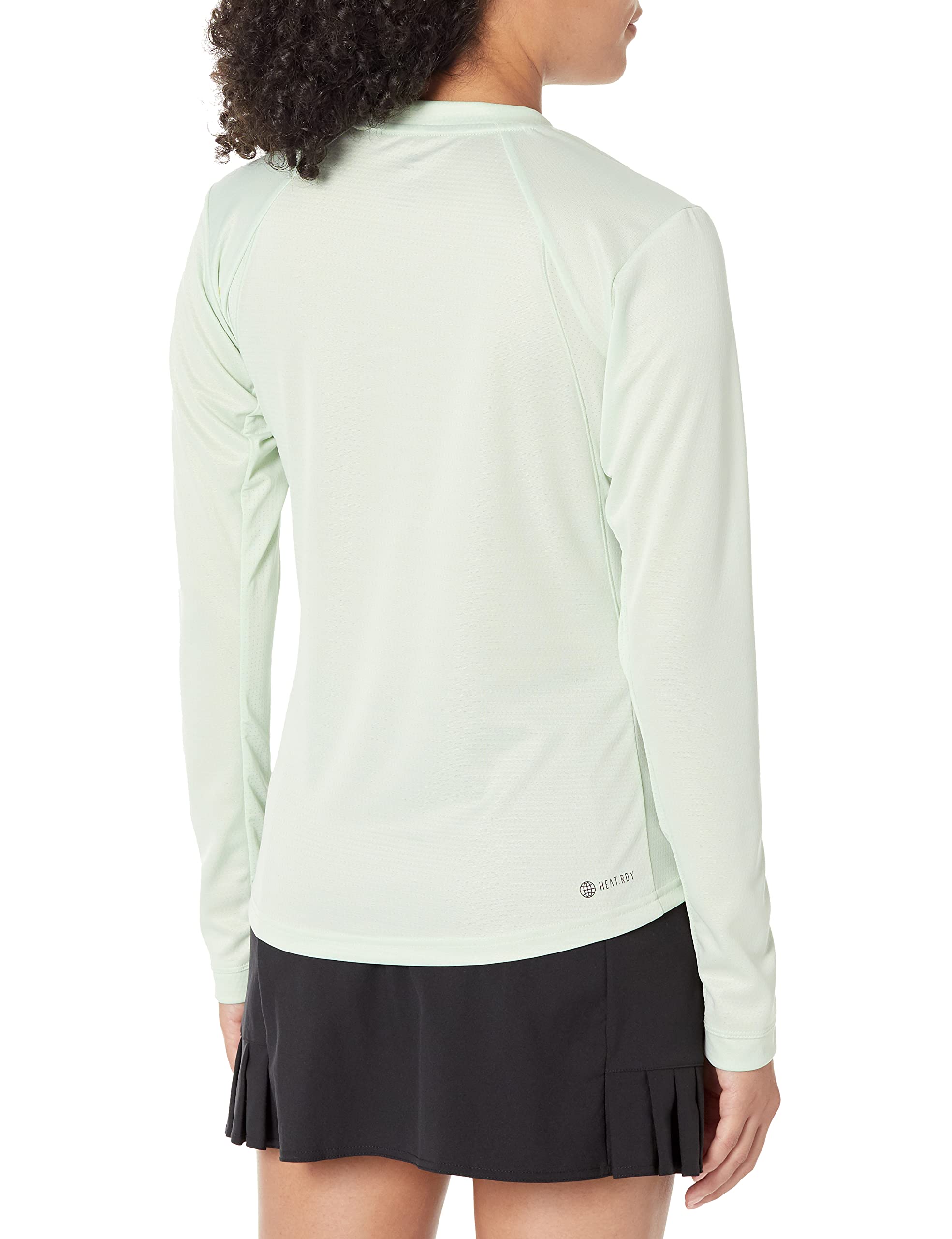 adidas Women's Tennis Freelift Long Sleeve Tee, Linen Green, Large