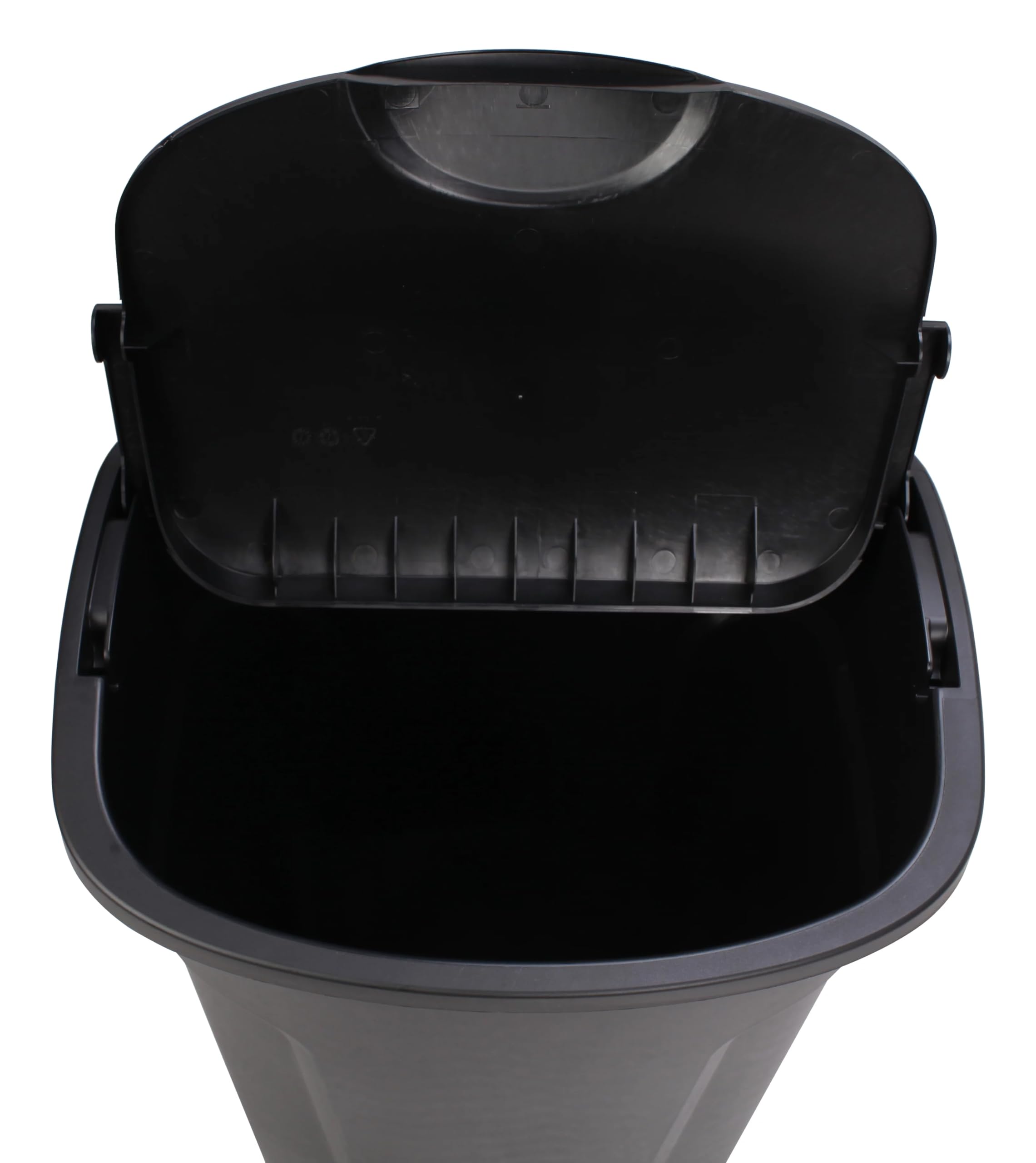 AYOYZ 11 Gallon Trash Can, Plastic Lift Top Kitchen Trash Can, Black,Dimensions: 12.25" L x 15.91" W x 25.33” H