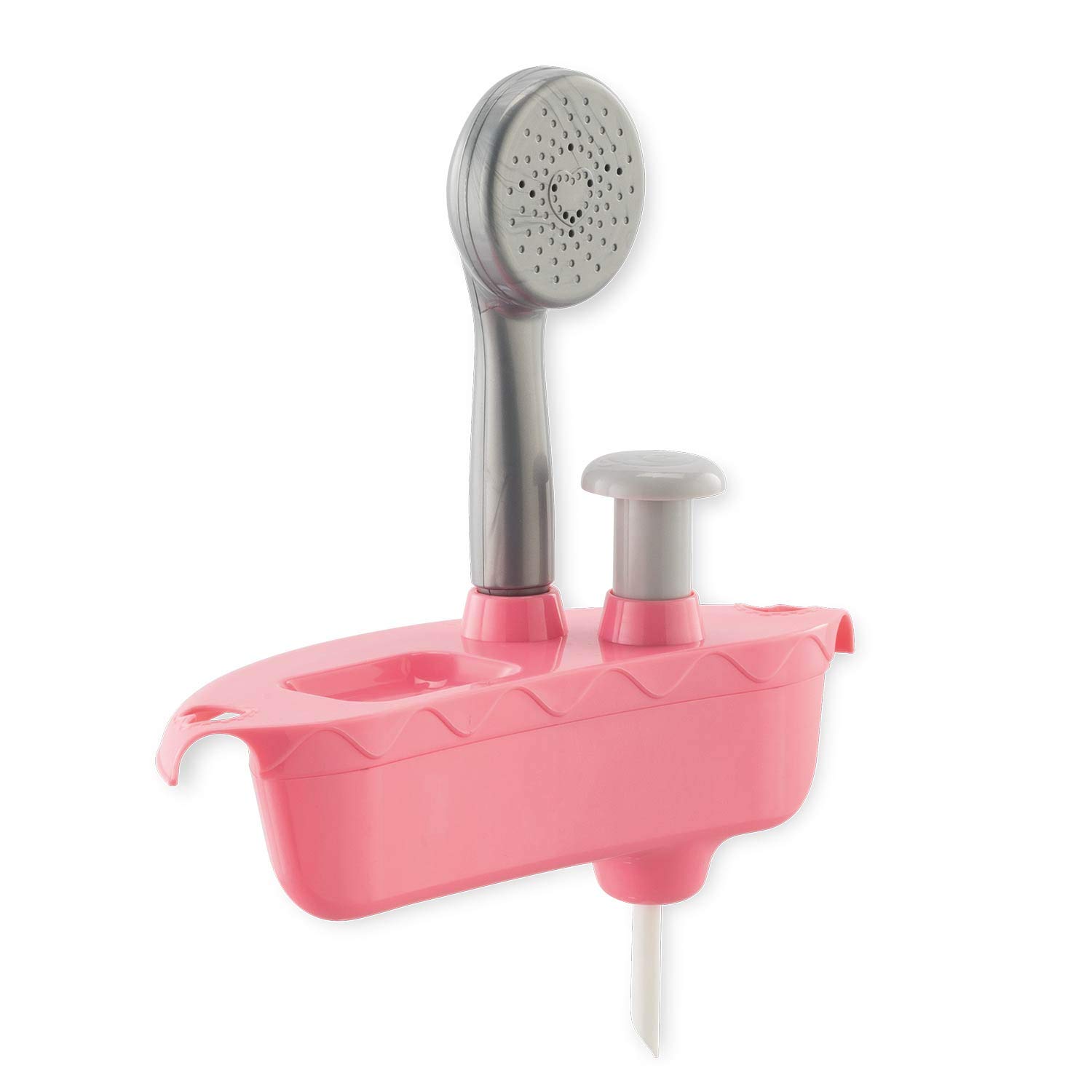 Corolle Baby Doll Bathtub with Shower - Bath Play Set for 12" & 14" Dolls, Pink
