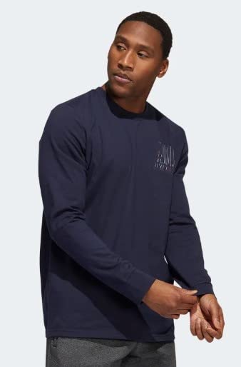 adidas Men's Sportswear Dynamic Sport Graphic Long Sleeve TEE Legend Ink Size M
