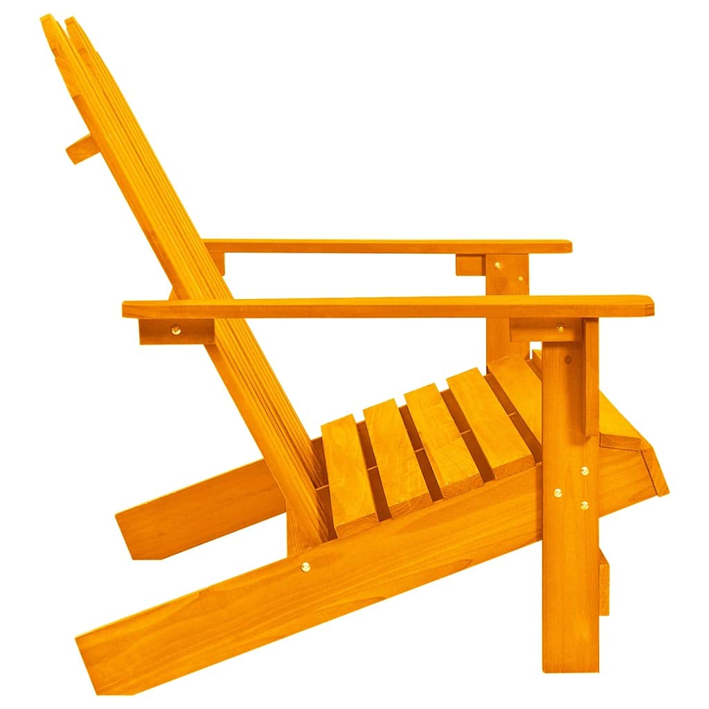 vidaXL Solid Wood Fir 2-Seater Patio Adirondack Chair in Vibrant Orange - Weather-Resistant and Comfortable for Outdoor Relaxation