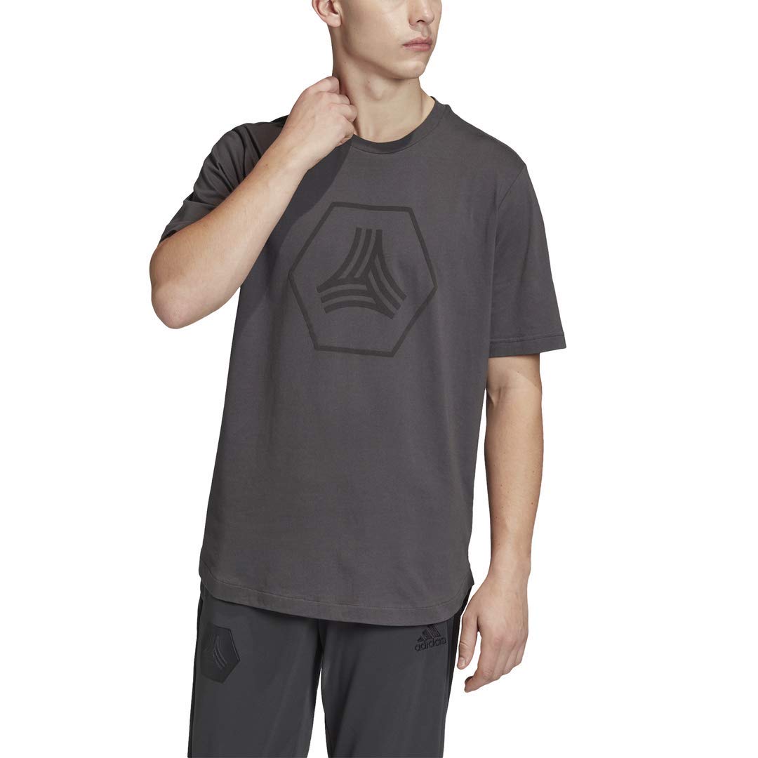 adidas Men's Tan Big Logo Tee Dgh Solid Gray Large