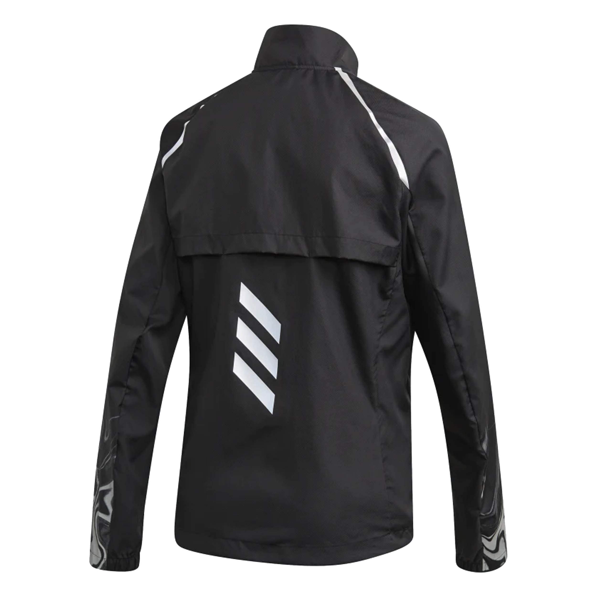 adidas womens Glam On Jacket Black/Reflective Silver Large