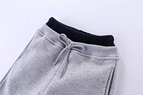 Mud Kingdom Baby Boys Joggers Winter Cute Bear Fleece 18-24 Months Gray
