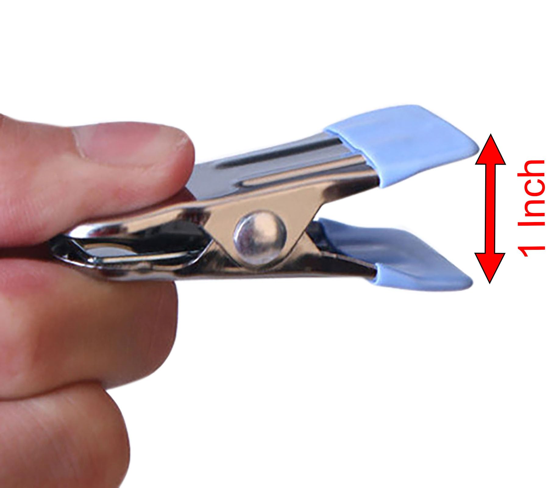 Clothes Pins Clips, 16 Pcs 2.2 Inch Stainless Steel High Elasticity Good Persistence for Clothespins, Paper Clips, Chip Clips, Bag Clips (16)