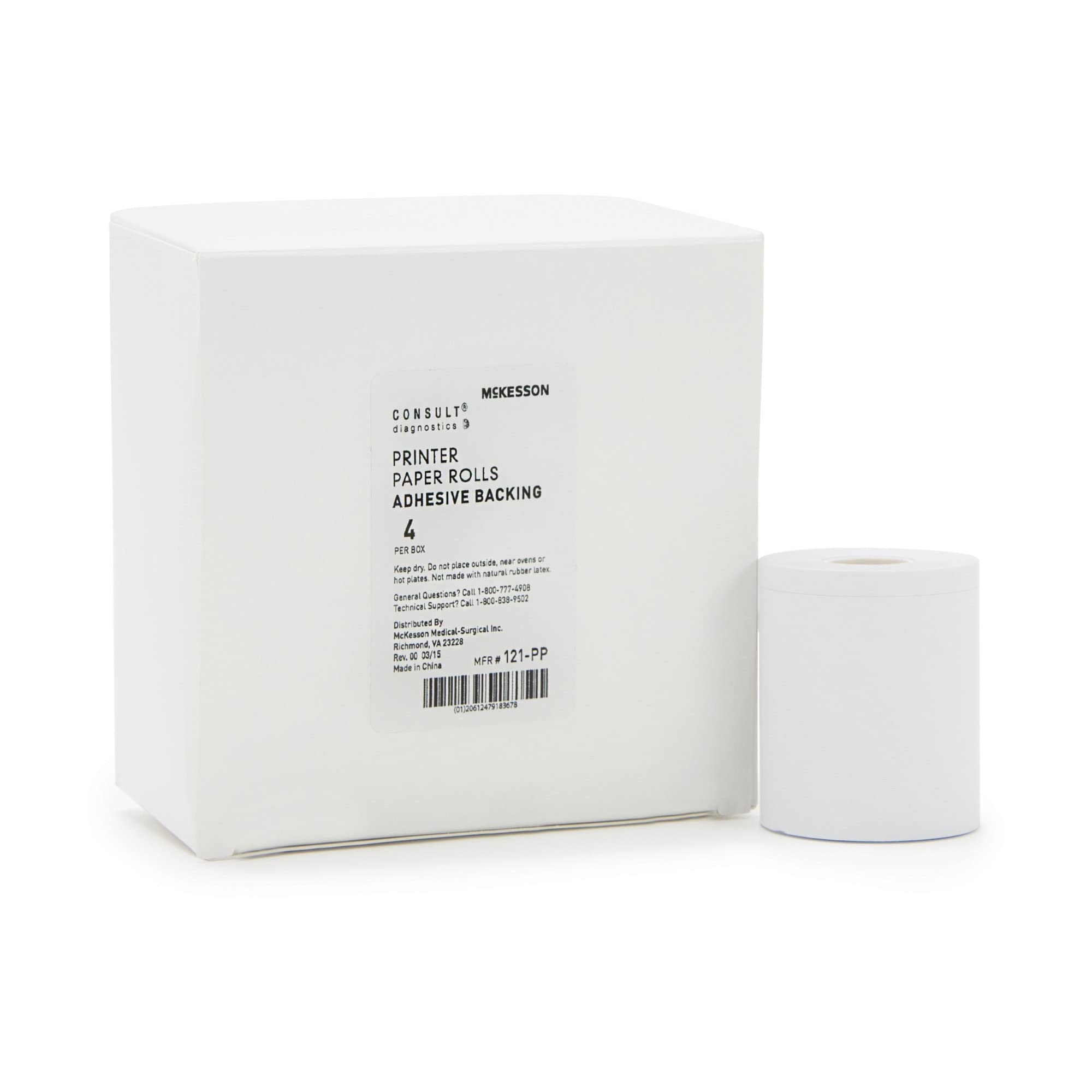 McKesson Printer Paper Rolls 120 Urine Analyzer, 4 Per Box