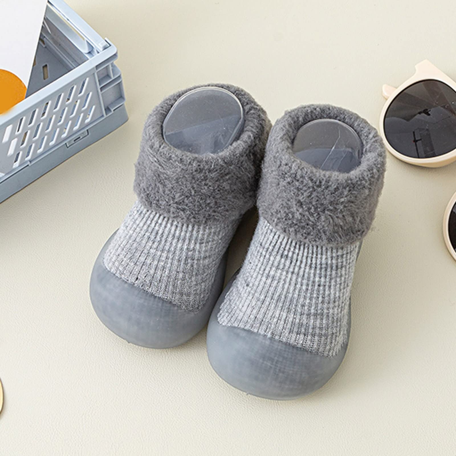 Baby Socks Anti Skid Rubber Soft Sole Slippers Breathable Lightweight Sock Shoes for Baby Shoes for First Steps