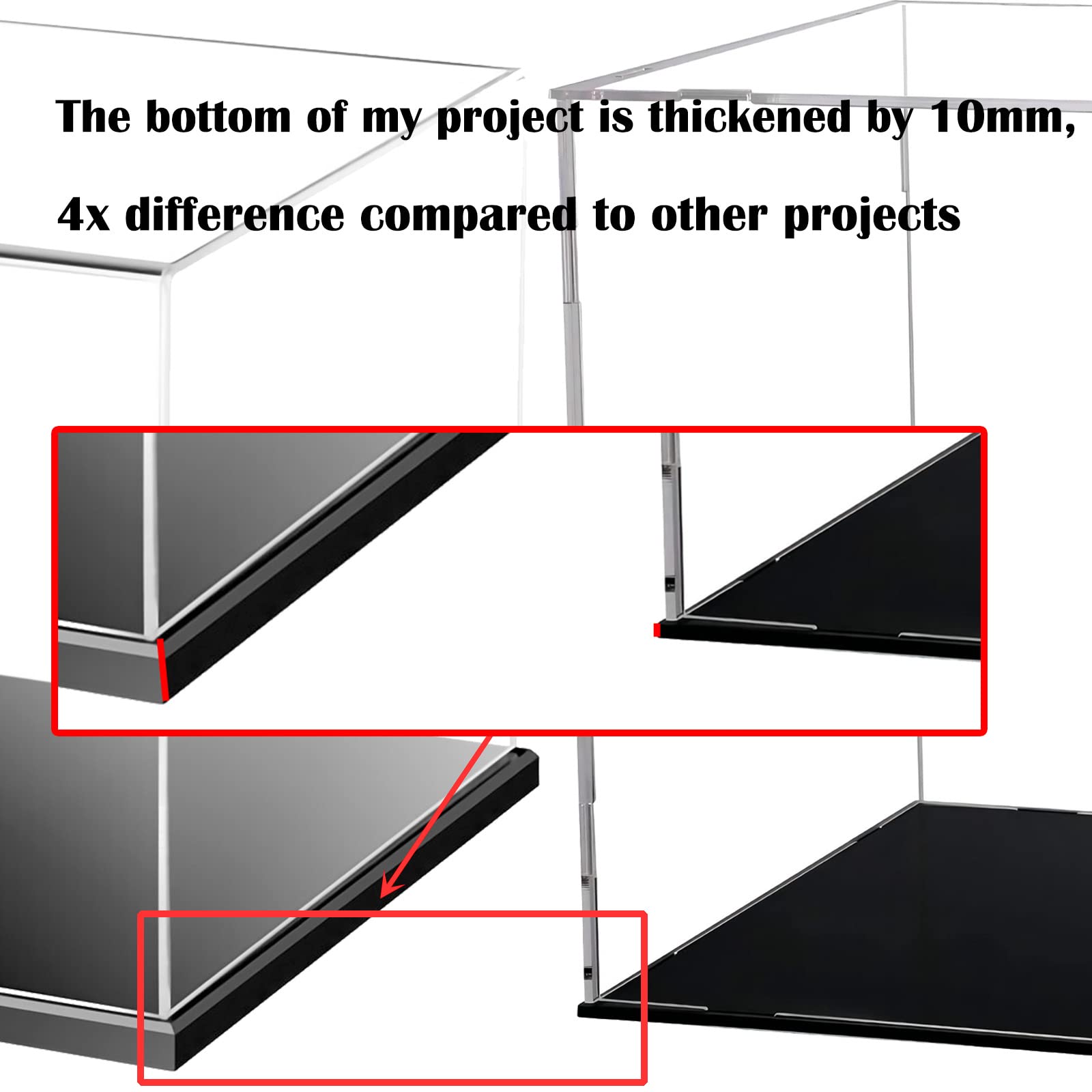 Acrylic Display for Organizing Collectibles Clear Box Display Action Figures Home Storage Mini Toys Gifts for Lover, Dust-Free, Clea Display Box
