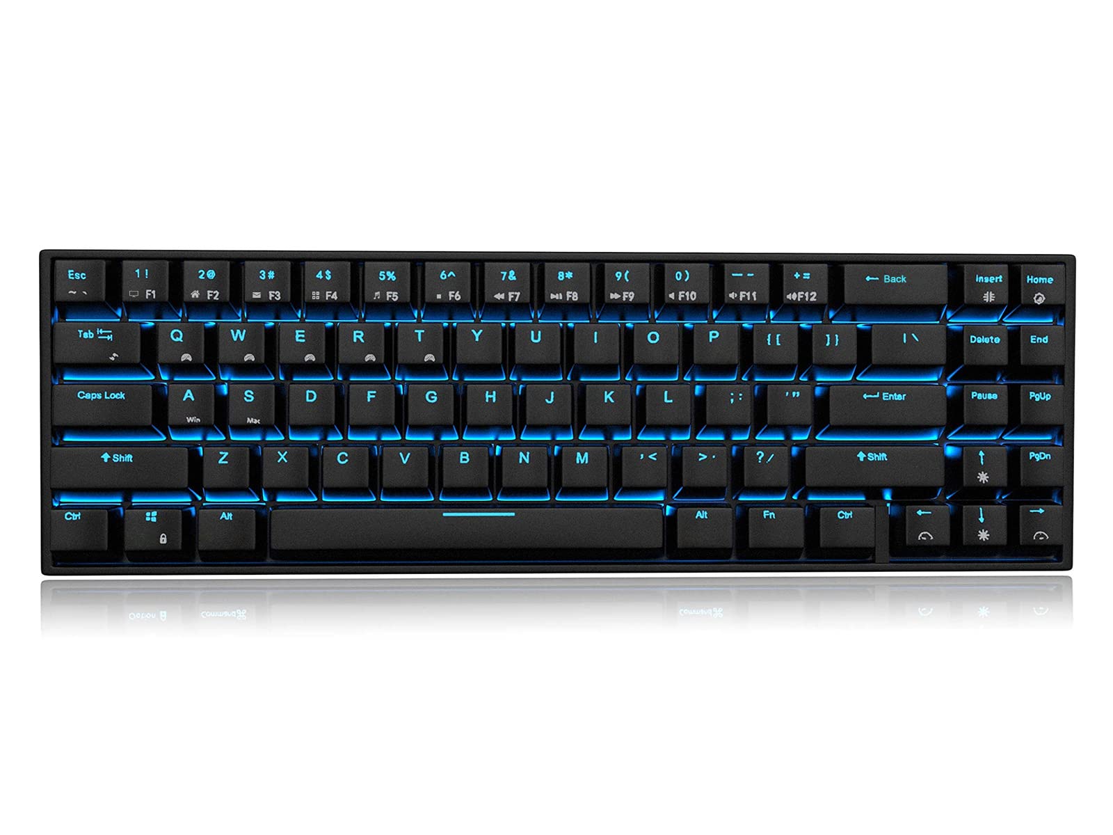 RK ROYAL KLUDGE RK71 Wireless Mechanical Keyboard 70% 71 Keys Bluetooth Tenkeyless USB Wired Compact Keyboard Portable Gaming/Office with Stand-Alone Arrow Keys for Windows MacOS(Black-Brown Switch)