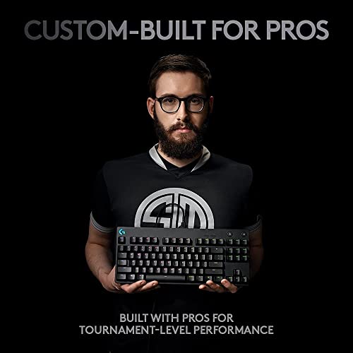 Logitech G Pro Mechanical Gaming Keyboard Qwertz, Ultraportable Design Without Numeric Keypad, Removable Micro USB Cable, Backlit Keys, Black