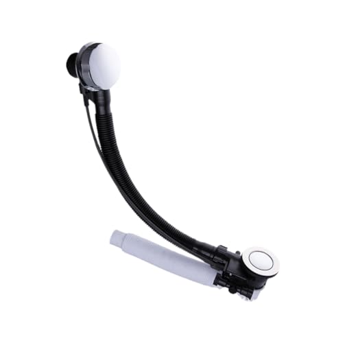 Bathtub Drain Pipe, Universal Overflow Bathtub Draining Hose, Flexible Bath Waste for Lavatory Hotel Restroom Kitchen, Center distance 68cm