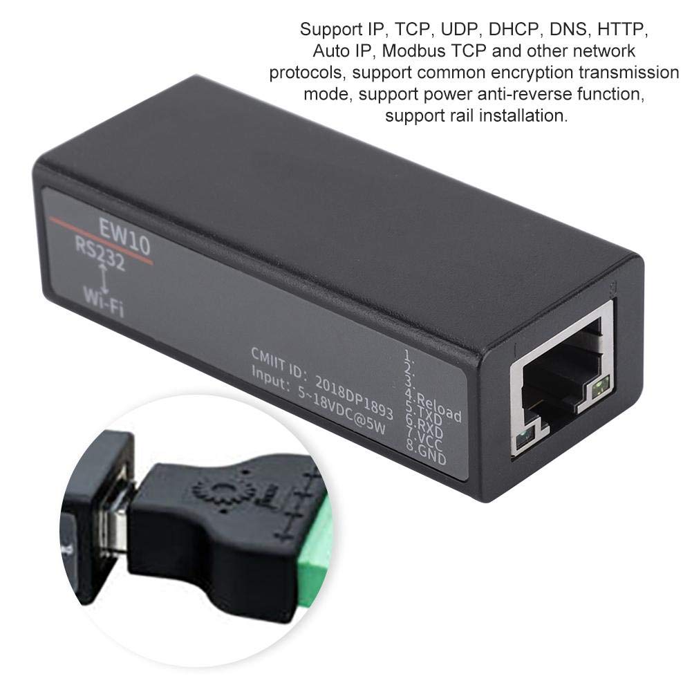 Pomya Serial Server Elfin-EW10 to Ethernet RS232 Networking Modbus,RS232 to Device Server