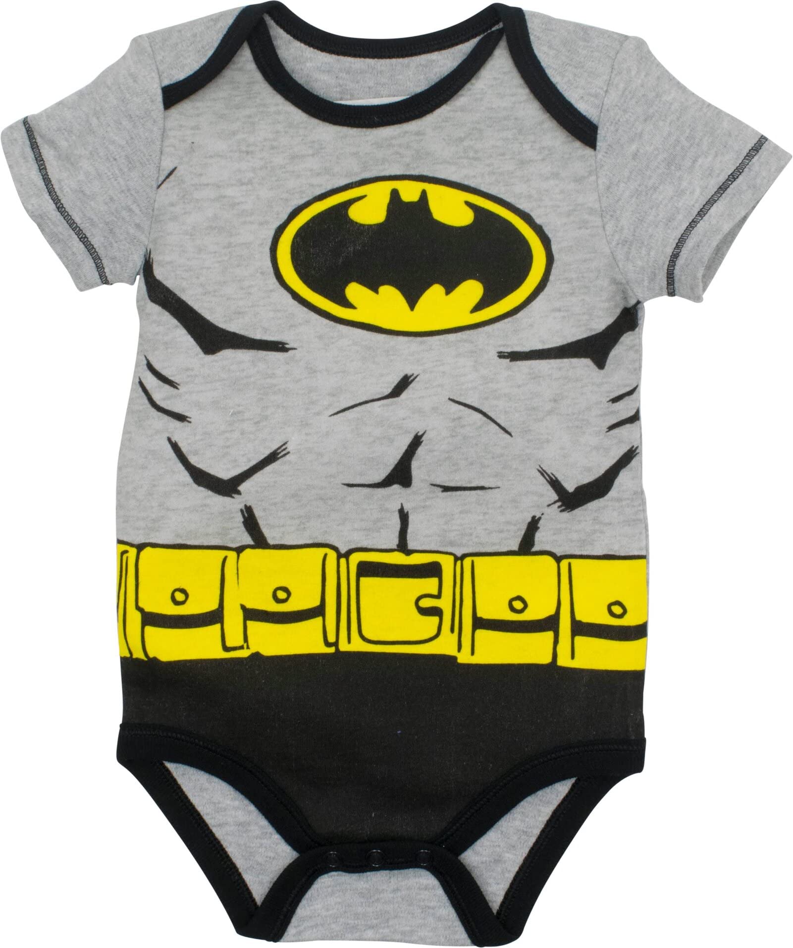 WARNER BROS DC Comics Justice League Batman Joker Riddler Newborn Baby Boys 5 Pack Short Sleeve Bodysuits Superheroes 3-6 Months