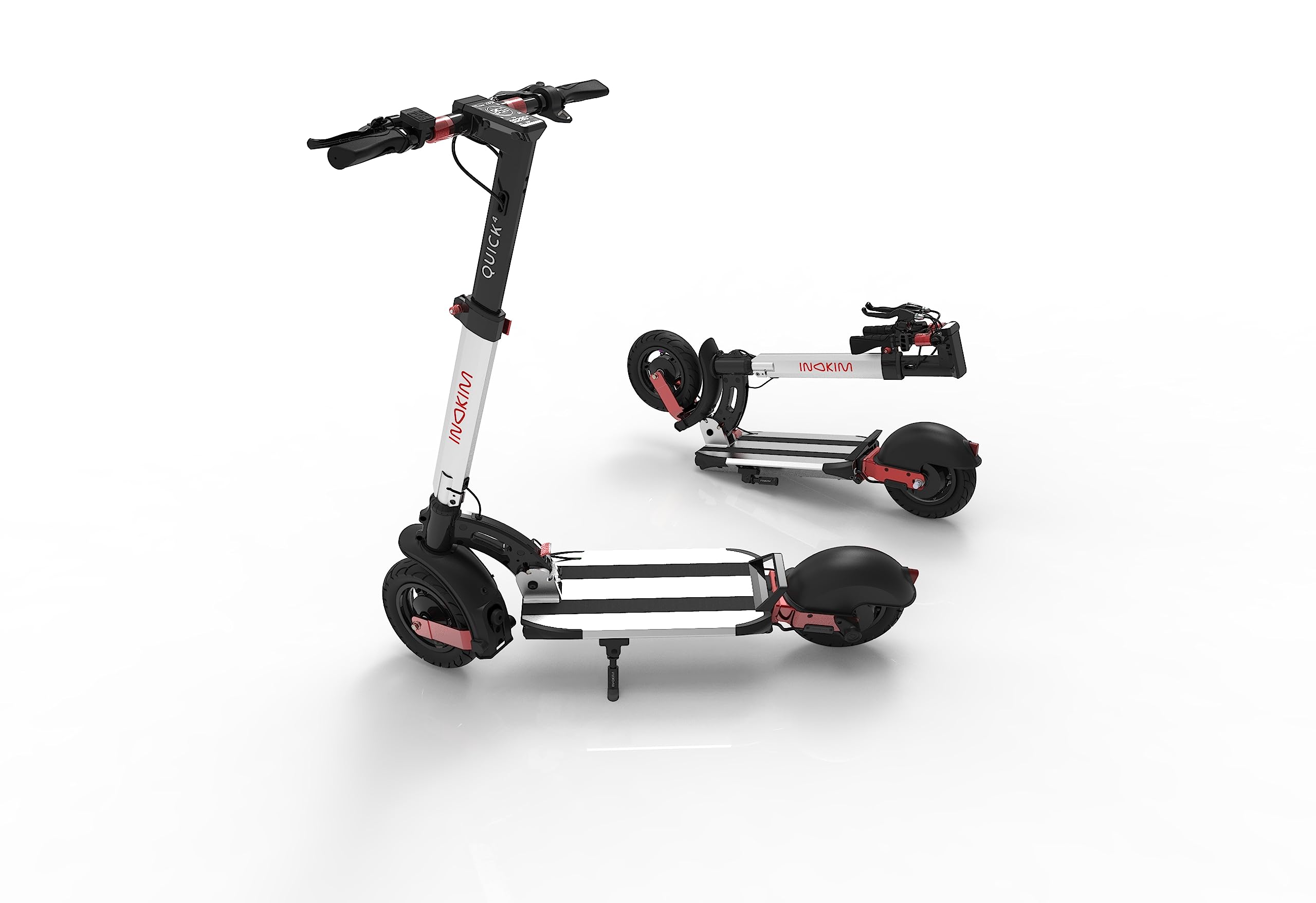 INOKIM QUICK4 Super Electric Scooter Adults 600W (1100W Max) Motor, 44 Mile Range, 25 MPH, 10" Pneumatic Tires, Front & Rear LED Light, Fast Folding Escooter