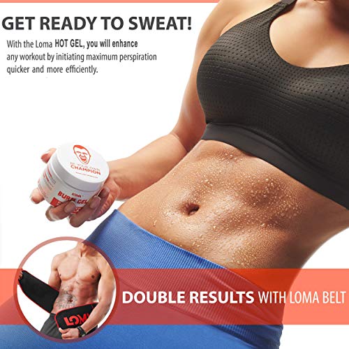 LOMA Hot Gel - Hot Cream - Premium Workout Enhancer for Women and Men with Aloe Vera Extract - Heating Cream (Original)