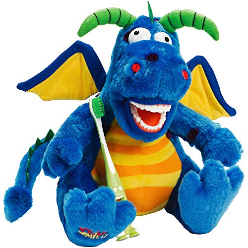 StarSmilez Kids Toothbrush Buddy Lil Magi Dragon Plush Dental Education Tool and Toy Teach Kids Oral Care 8” Tall