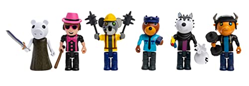 PIGGY Action Figure 6 Pack - Six 3.5" Articulated Buildable Toys with Exclusive MiniToon Figure, 9 Accessories, Series 2, includes DLC