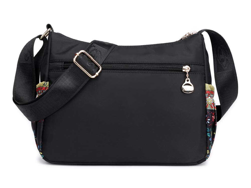 Collsants Small Nylon Crossbody Bag Everyday Purse for Women Travel Shoulder Bag Multi Pocket (zb)