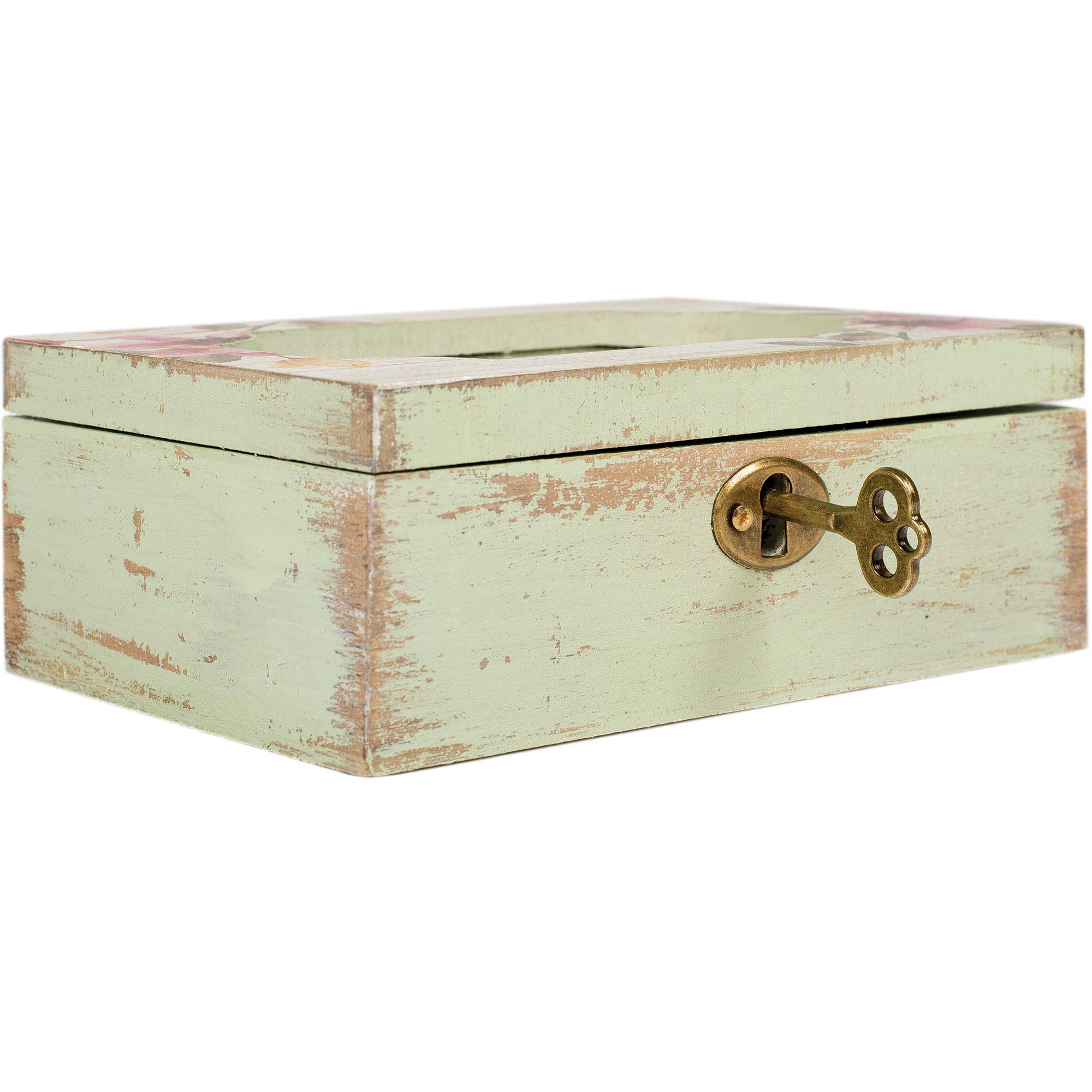 Cottage Garden More Precious Than Rubies Floral Decoupage Petite Music Box Plays Friend in Jesus