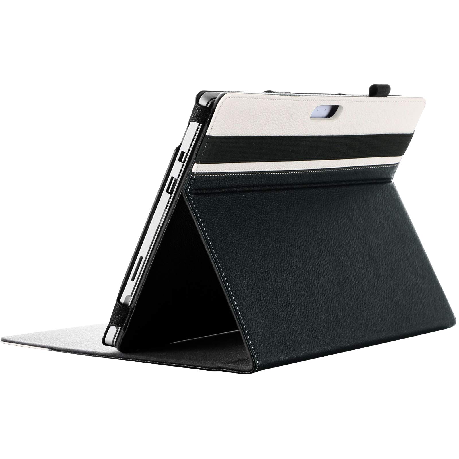 ProCase Surface Pro 7 / Pro 6 / Pro 2017 / Pro 4 / Pro LTE/Pro 3 Case - Folio Cover Case for Microsoft Surface Pro 6 / Pro 2017 / Pro 4 / Pro LTE/Pro 3, Compatible with Type Cover Keyboard โBlack