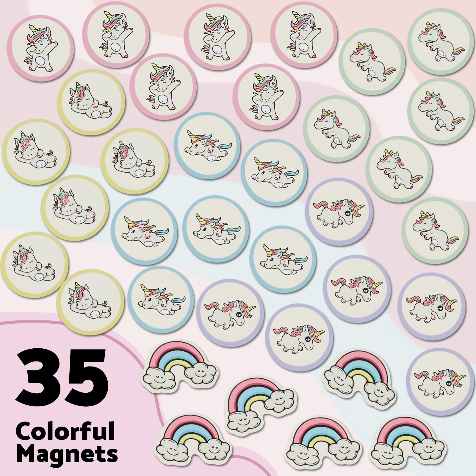 Babysland Potty Training Magnetic Stickers 35PC Unicorn Theme
