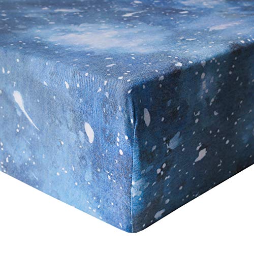Premium Fitted Knit Crib Sheet/Toddler Sheet Galaxy by Copper Pearl