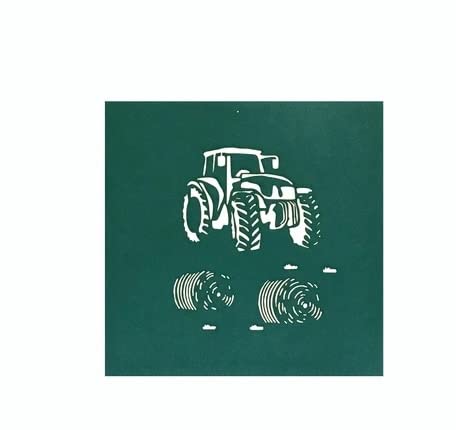 ETA 3D Tractor Pop Up Card, 3D Birthday Vehicles Pop up Card for Grandpa Father Dad Husband Son Friend, 3d Pop Up Card for Father Day, H12