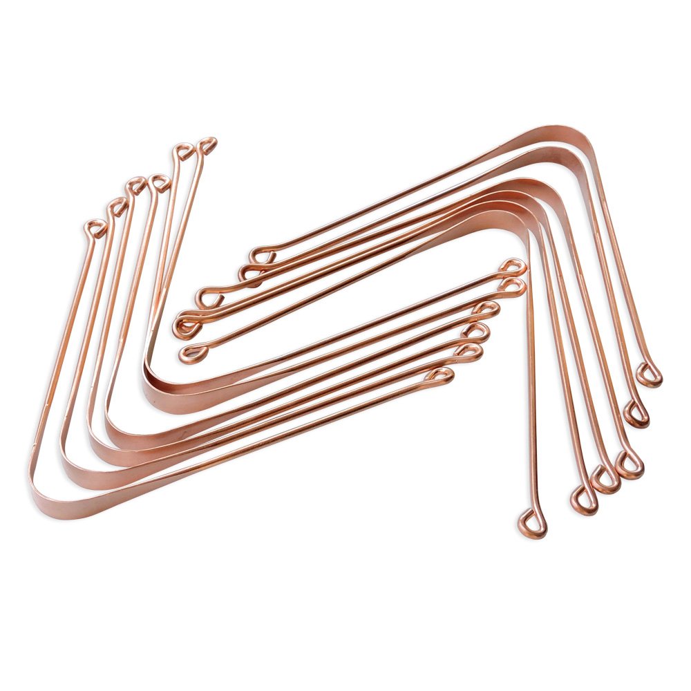 Pure Copper Tongue Cleaner, Set of 12, for Bad Breath Treatment Naturally