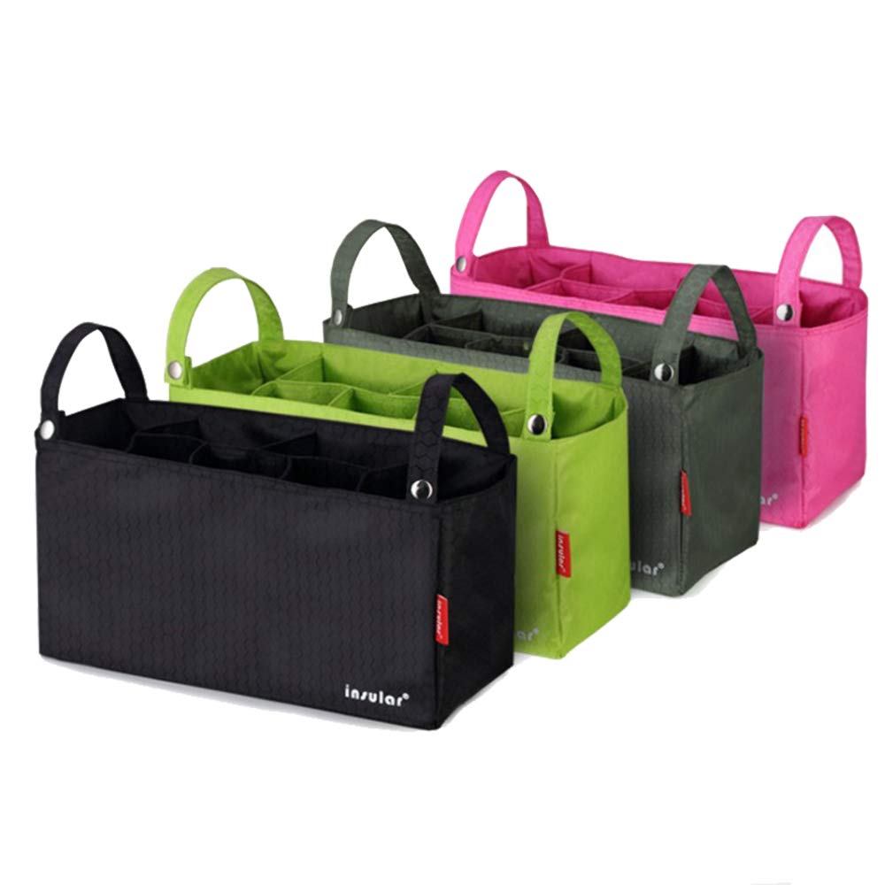 LTDH Stroller Organizer Bag Waterproof Insert Bag Universal Stroller Storage Bag For Baby Accessory Organizer With 7 Partition (Armygreen)