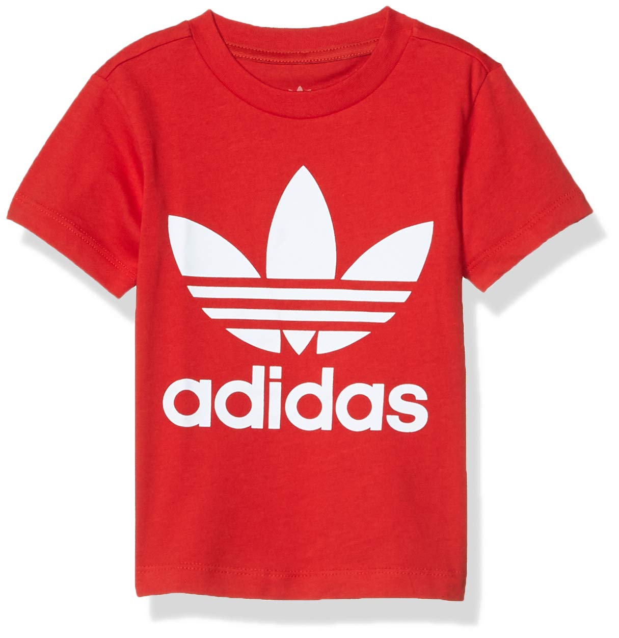 adidas Originals Men's Trefoil T-Shirt, Lush Red/White, 6M