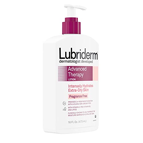 Lubriderm Advanced Therapy Moisturizing Lotion with Vitamins E and B5, Deep Hydration for Extra Dry Skin, Non-Greasy Formula, 16 fl. oz