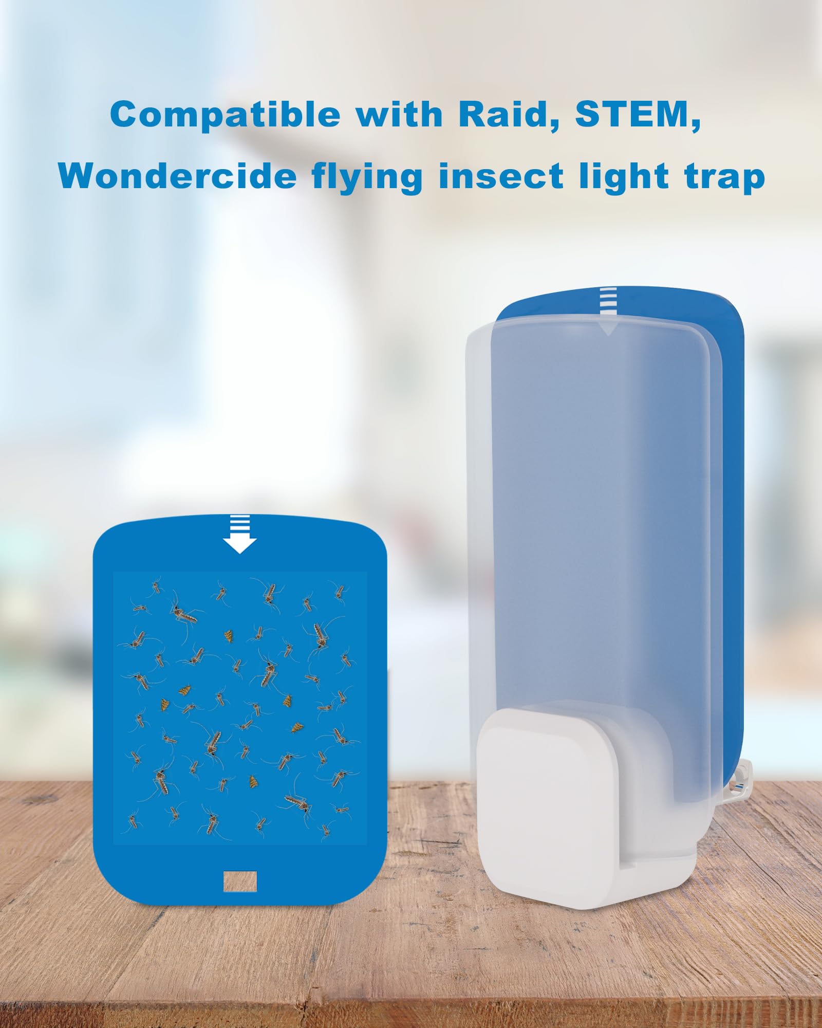 Dichroma 8 Pack Refill Cartridges for Blue Light Plug-in, Compatible with Flying Insect Light Trap for Fly Bug Mosquito Gnat Indoor