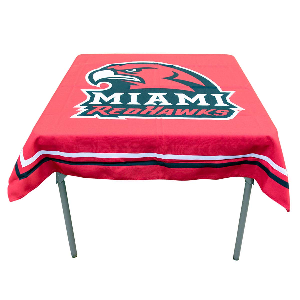 College Flags & Banners Co. Miami Redhawks Logo Tablecloth or Table Overlay