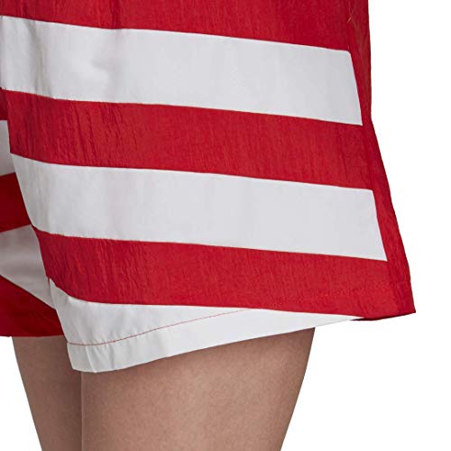 adidas Originals Women's Large Logo Shorts, Lush Red/White, 2XS