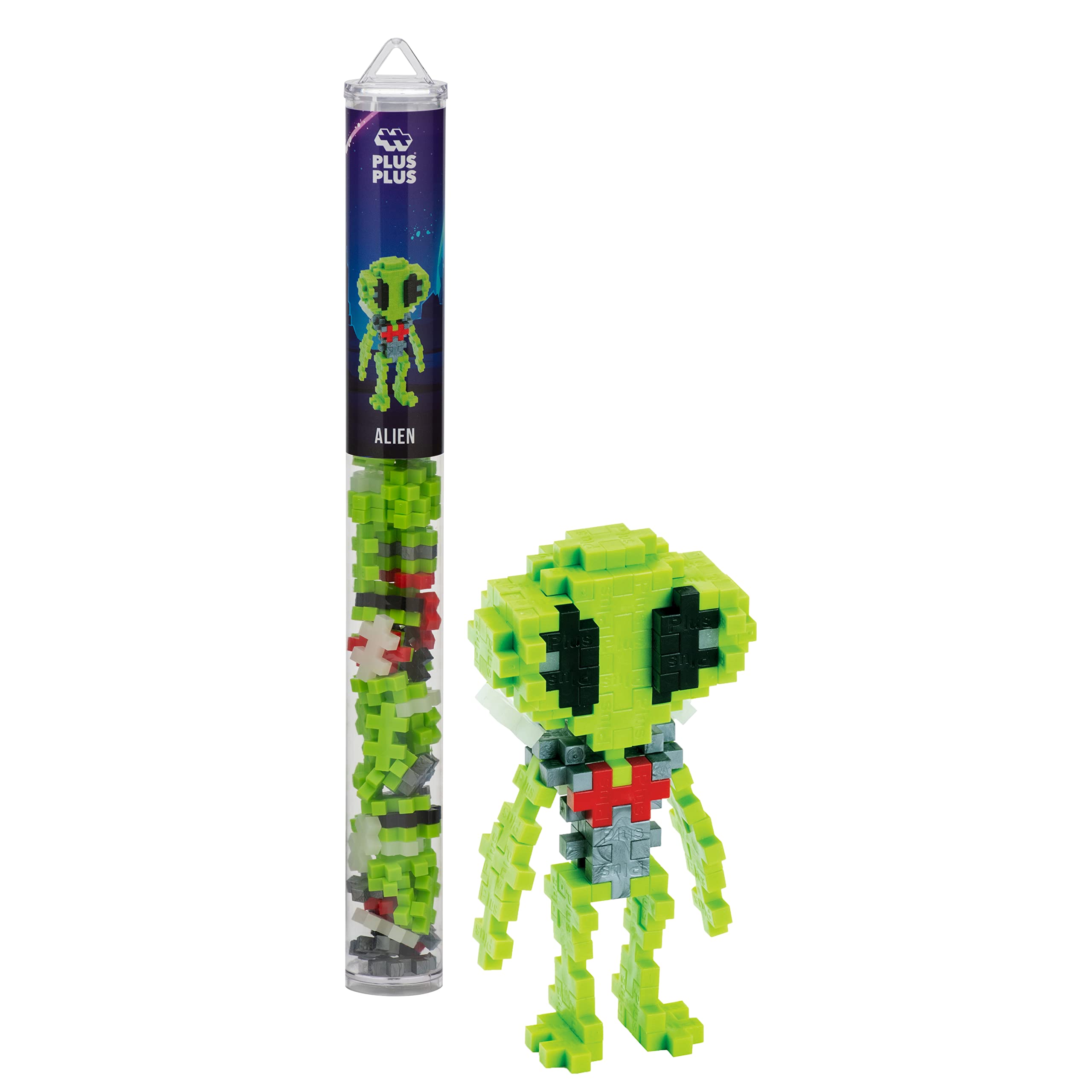 PLUS PLUS Building Block Playset Kit, Themed Figures 3D Puzzle, Fun Stem Toys for Kids, 350 Mini Interlocking Pieces - 5 Tube Bundle, Fantasy Battle